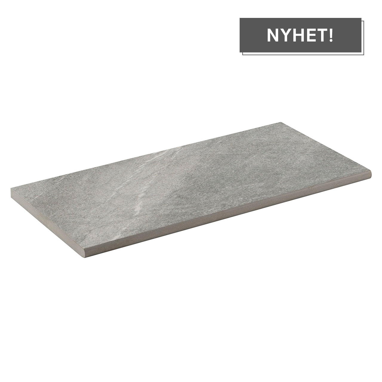 Granitkeramik poolkant kvartsit ljusgrå| Handla hos Flisby