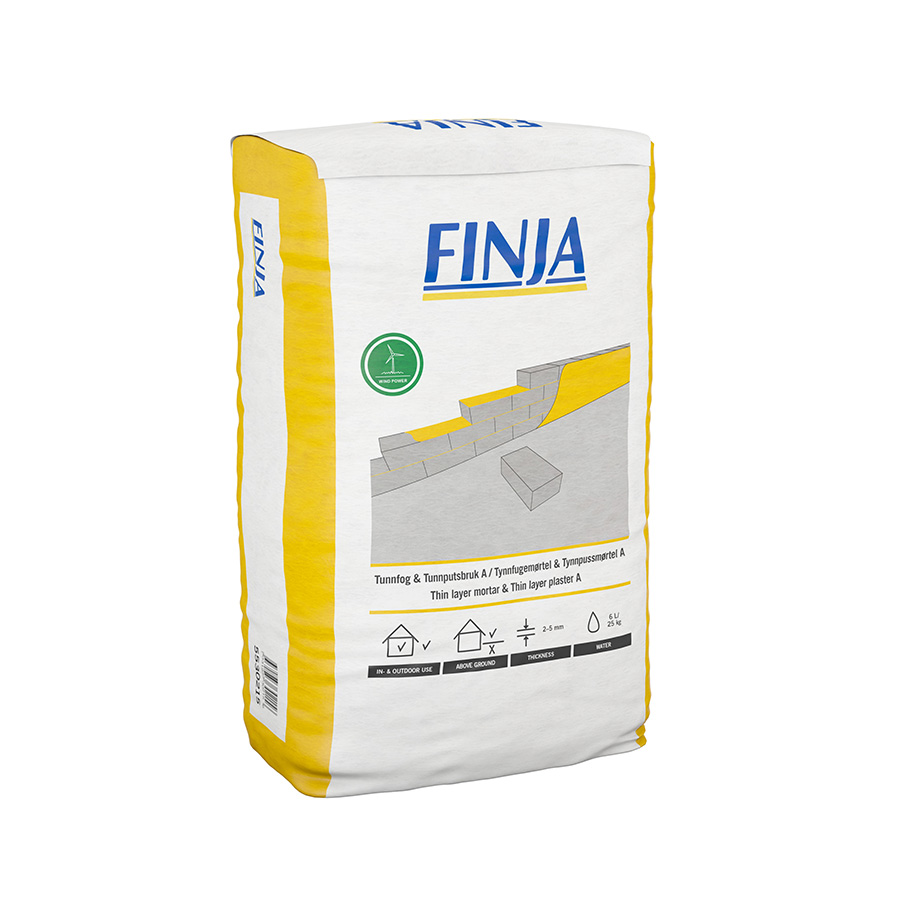 Finja Tunnfog & Tunnputsbruk A, 25 kg | Handla hos Flisby