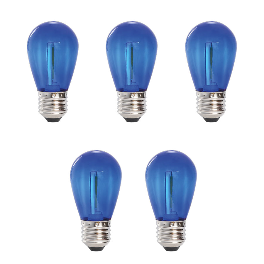 LightsOn Deco, 5 st glödlampor, E27, 12V, blått ljus | Handla ...