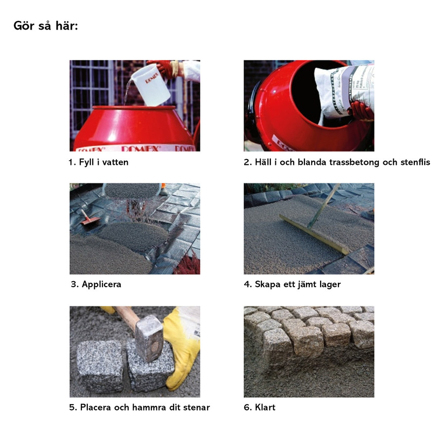 Trassbetong 25 kg | Handla hos Flisby