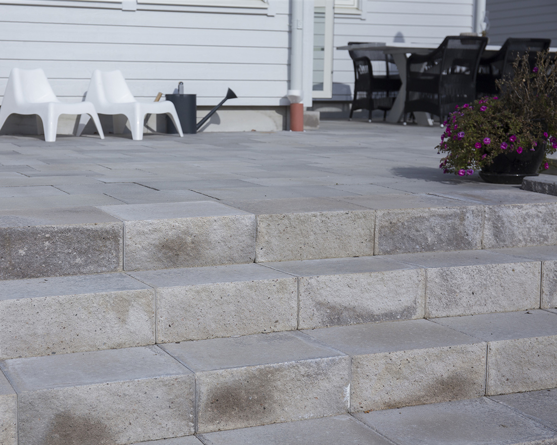 Trappblock Megastep grå 105 | Handla hos Flisby